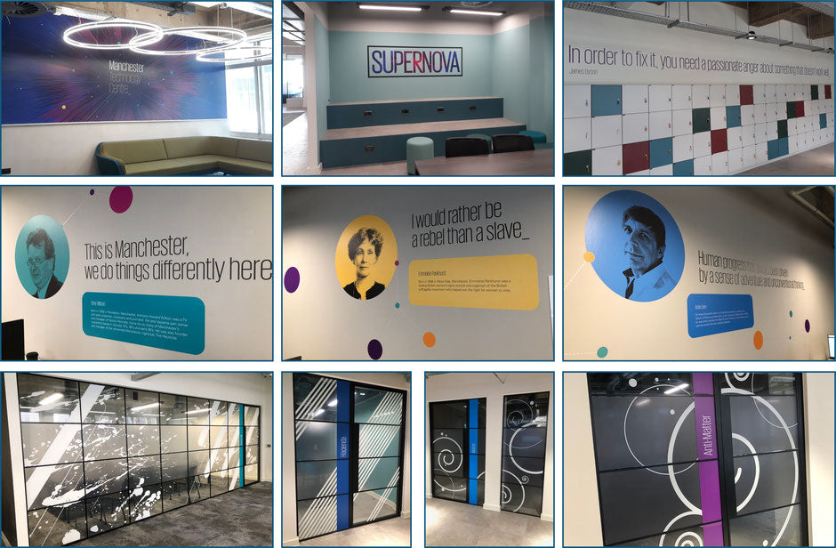 Bespoke office interior graphics and installation